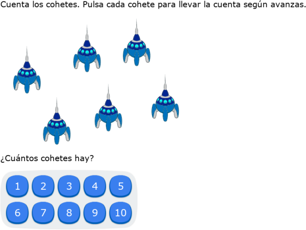 IXL - Aprender a contar hasta 10 (Ejercicios de matemáticas de Infantil)