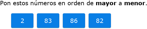 IXL - Ordenar números: hasta 100 (Ejercicios de matemáticas de 1.º de ...