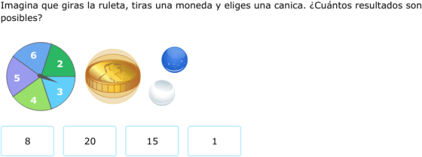 IXL - Sucesos compuestos: hallar el número de resultados (Ejercicios de ...
